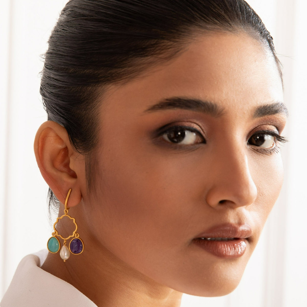 Discover Moroccan Blue Classic Silver Earrings Paksha