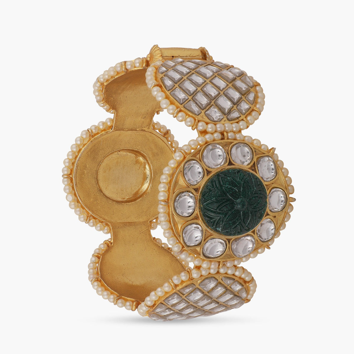 Shop Mohini Polki Silver Bangle By Paksha | 925 Silver